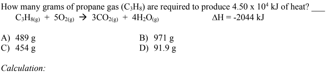 Solved How many grams of propane gas (C3H8) are required to | Chegg.com