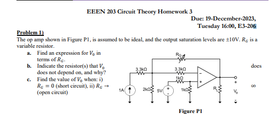 Solved a. Find an expression for V0 in terms of RG. b. | Chegg.com