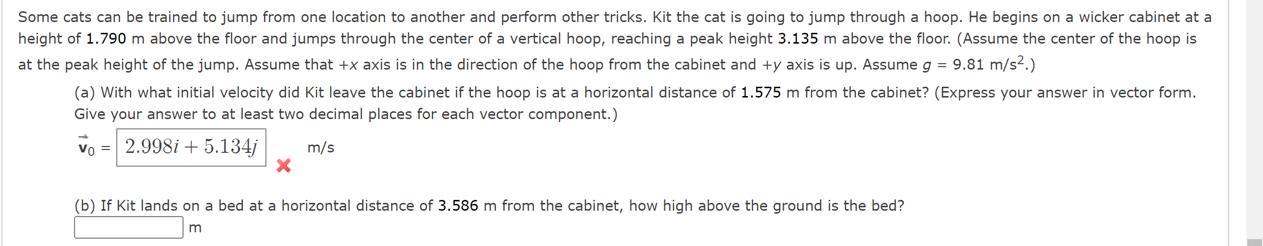 Solved Some cats can be trained to jump from one location to | Chegg.com