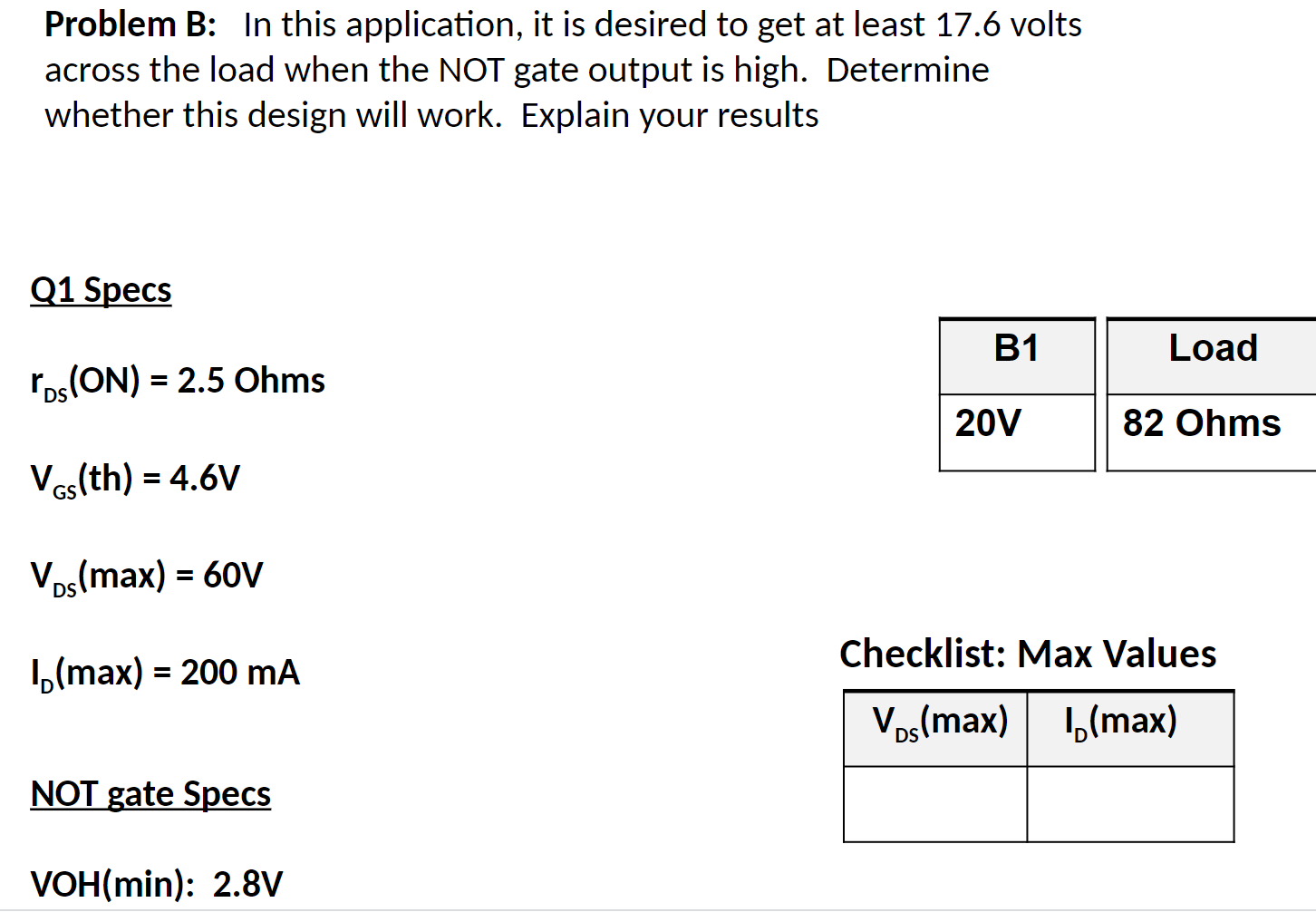 Solved Problem B: In this application, it is desired to get | Chegg.com