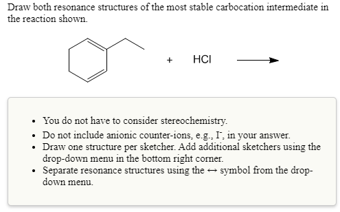 Solved Draw both resonance structures of the most stable | Chegg.com
