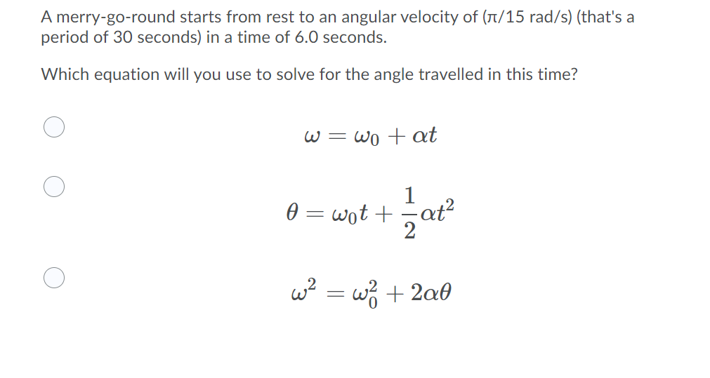 Solved A merry-go-round starts from rest to an angular | Chegg.com