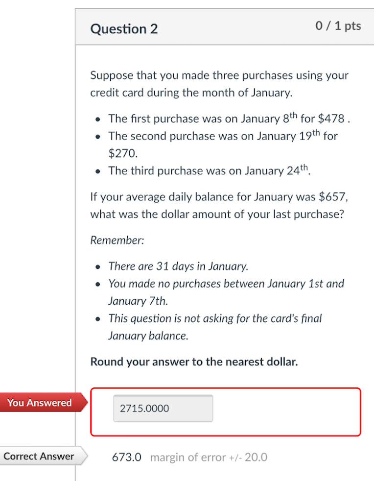 Solved Question2 0/1 pts Suppose that you made three | Chegg.com Solved Question2 0/1 pts Suppose that you made three | Chegg.com