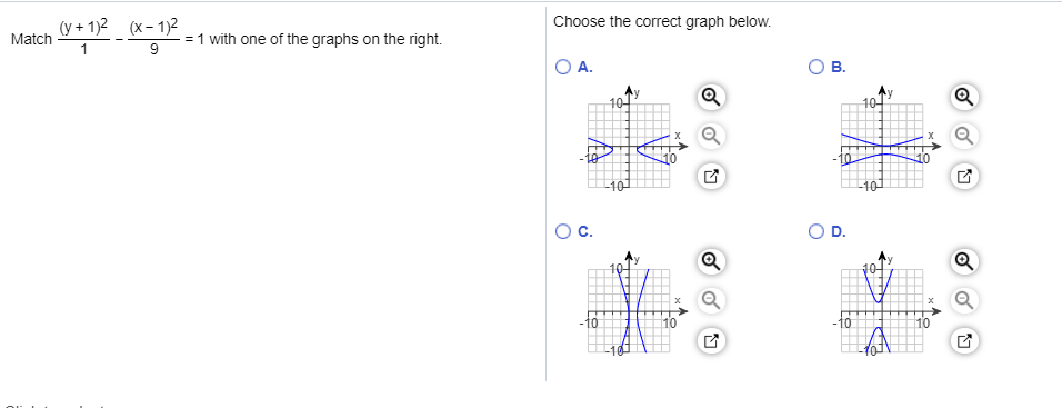 Solved Y 1 2 X 1 2 Choose The Correct Graph Below Match