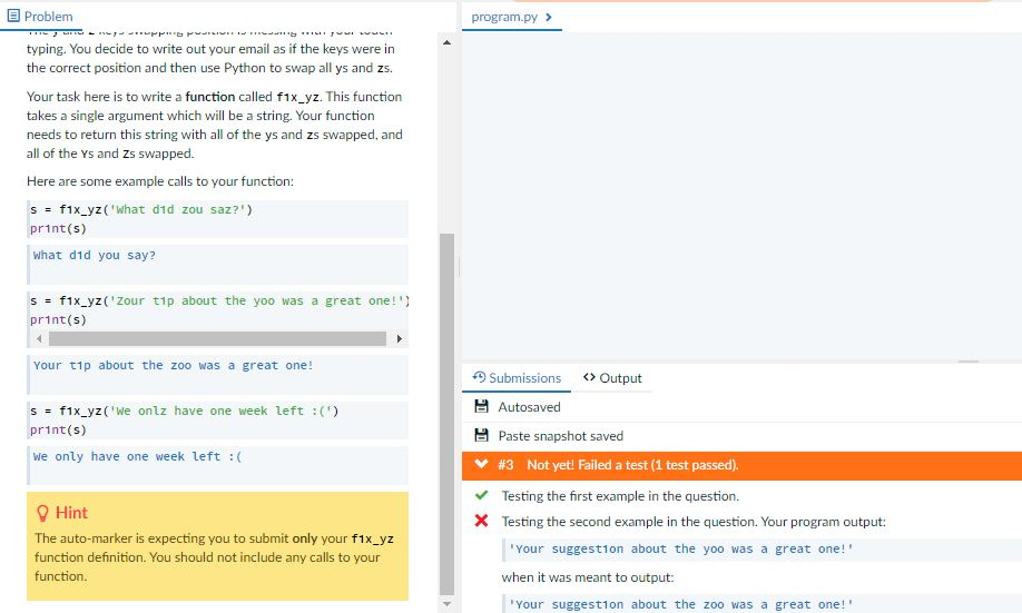 Solved Problem THIS CHIC - WPPP. program.py typing. You | Chegg.com