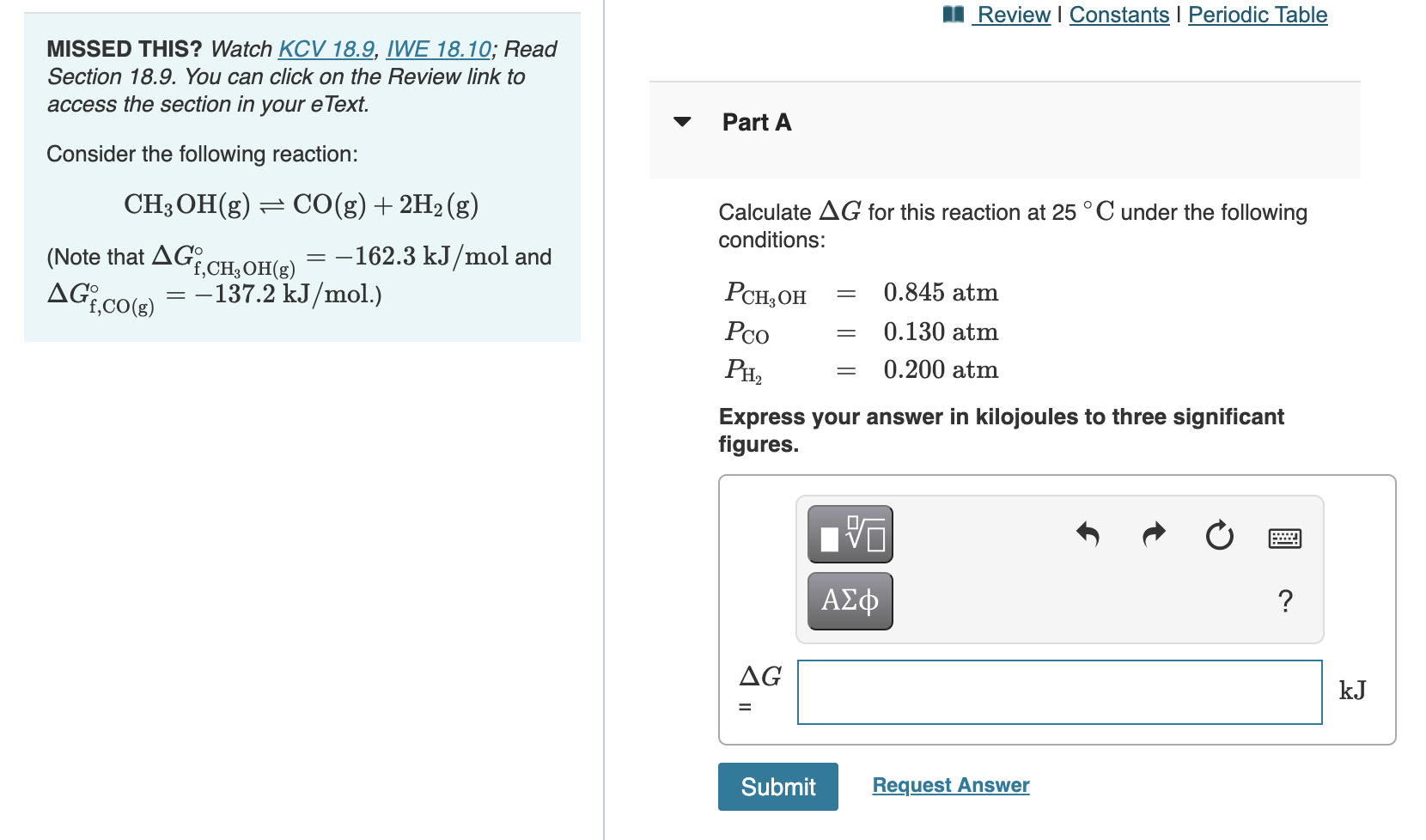 Solved Review | Constants | Periodic Table MISSED THIS? | Chegg.com