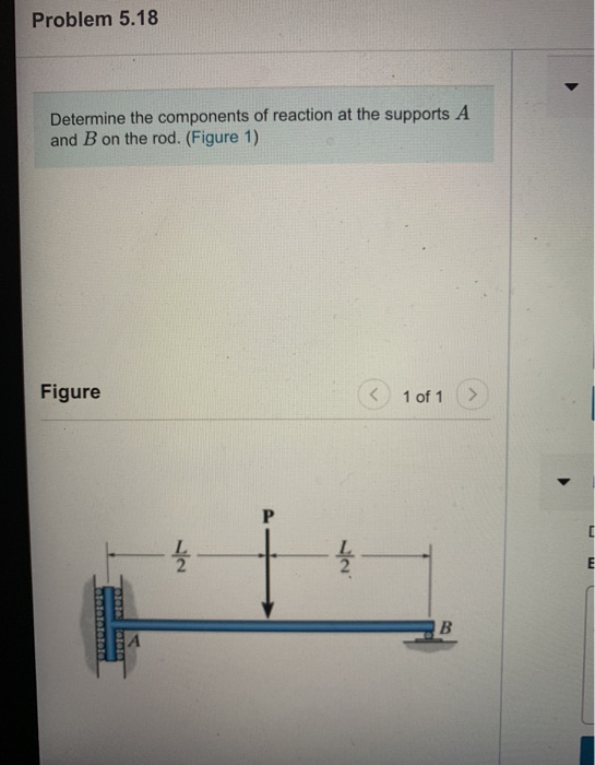 Solved Problem 5.18 Determine the components of reaction at | Chegg.com