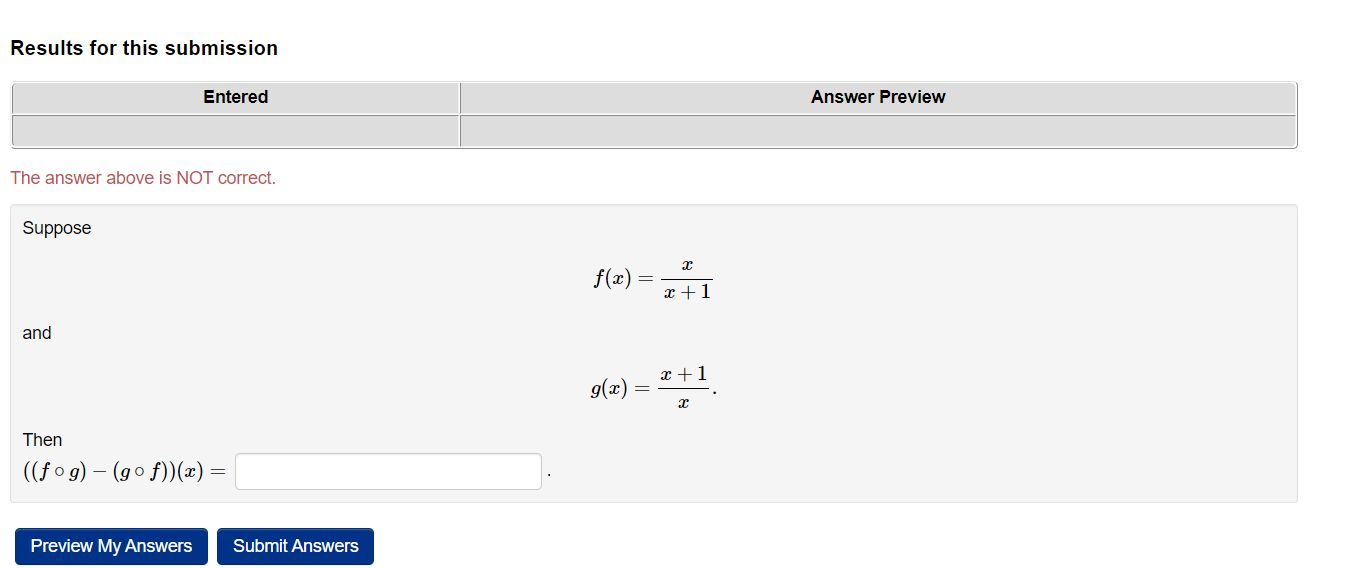 Solved Results for this submission Entered The answer above | Chegg.com