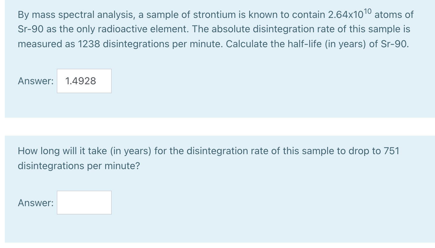 Solved By mass spectral analysis, a sample of strontium is | Chegg.com