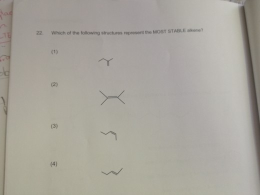 Solved 22 Which of the following structures represent the | Chegg.com