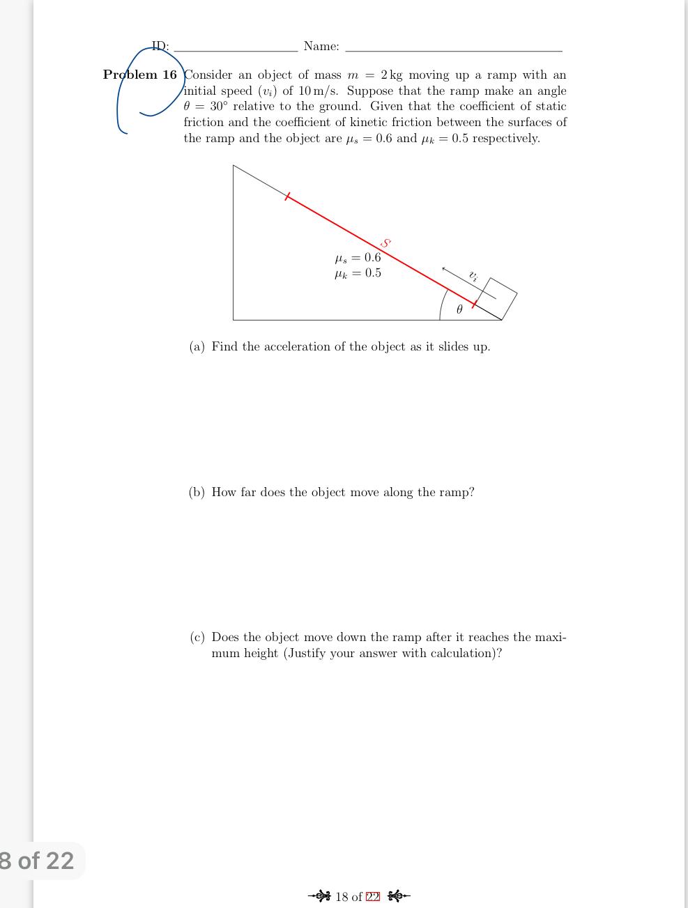 Solved Problem 16 Consider an object of mass m=2 kg moving | Chegg.com