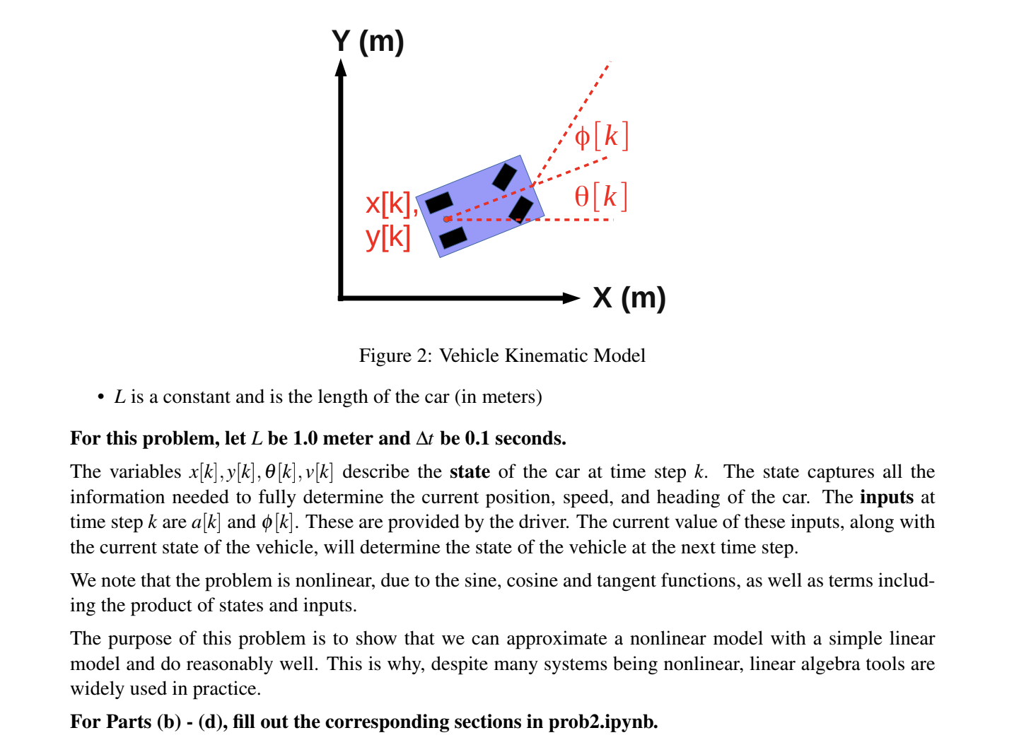 Solved Figure 2: Vehicle Kinematic Model - L is a constant | Chegg.com