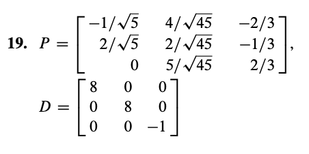 Solved Question 19: How did we get the vector (4, 2, 5) | Chegg.com