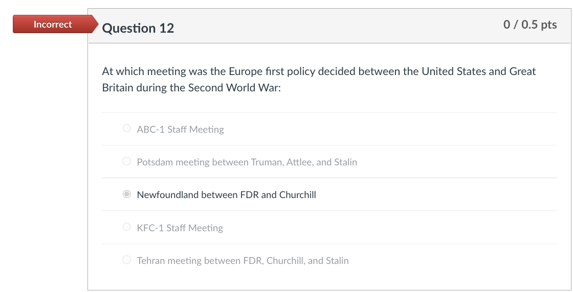 Solved At which meeting was the Europe first policy decided | Chegg.com