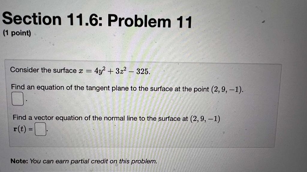 Solved Previous Problem Problem List Next Problem Section 6238