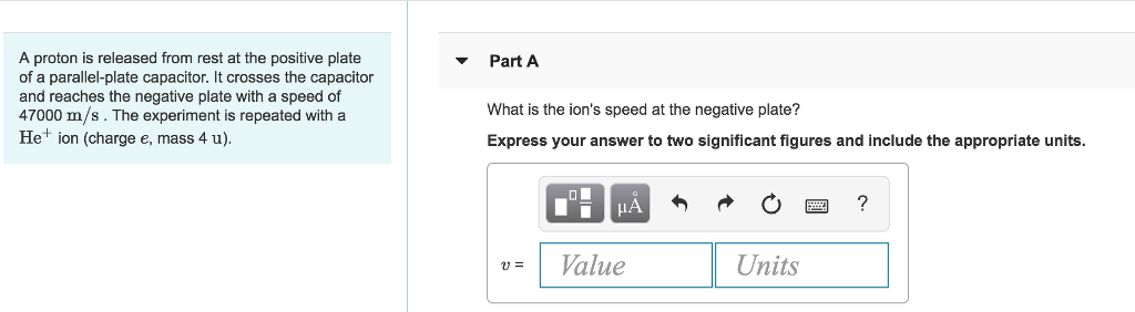 Solved A proton is released from rest at the positive plate | Chegg.com