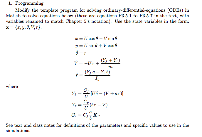 Simulating Vehicle Handling using a Two-wheeled Car | Chegg.com