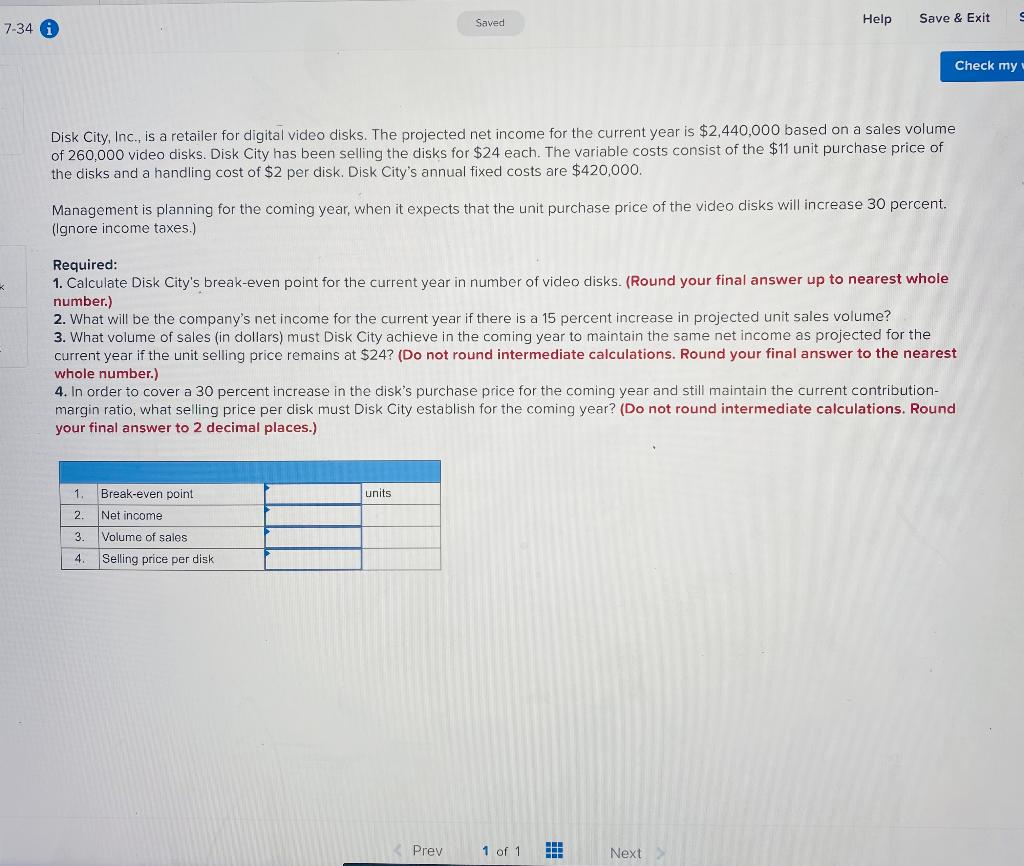 Solved Disk City, Inc., is a retailer for digital video | Chegg.com