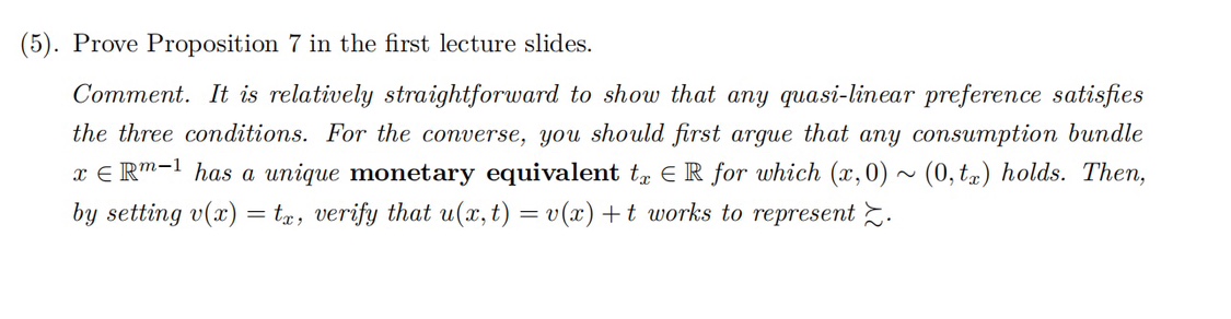 Solved 5). Prove Proposition 7 in the first lecture slides. | Chegg.com