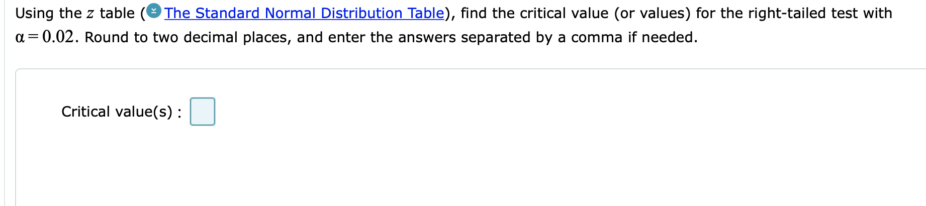 Solved Using the z table The Standard Normal Distribution | Chegg.com