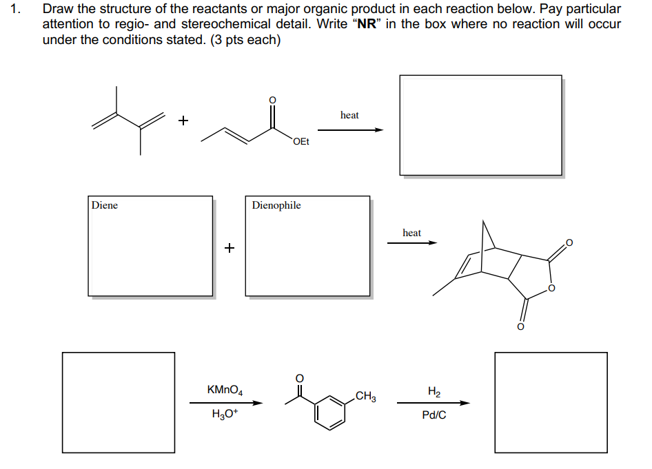 Solved Draw the structure of the reactants or major organic | Chegg.com