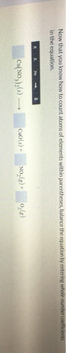 Solved Copper(II) nitrate decomposes on heating according to | Chegg.com