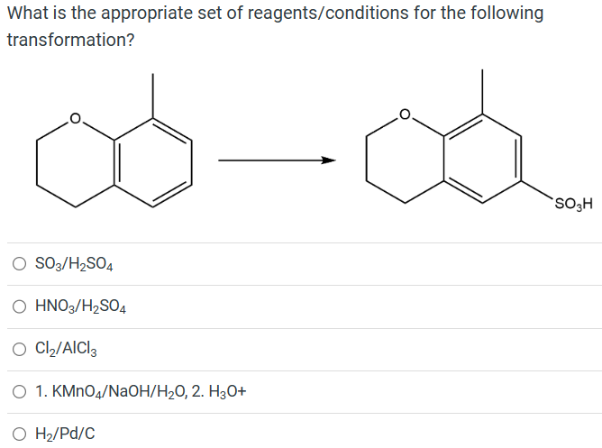 Solved What is the appropriate set of reagents/conditions | Chegg.com