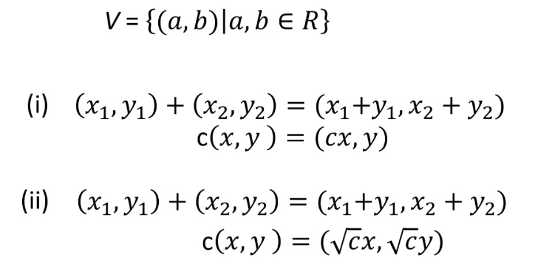Solved Determine the following sets of operation is vector | Chegg.com