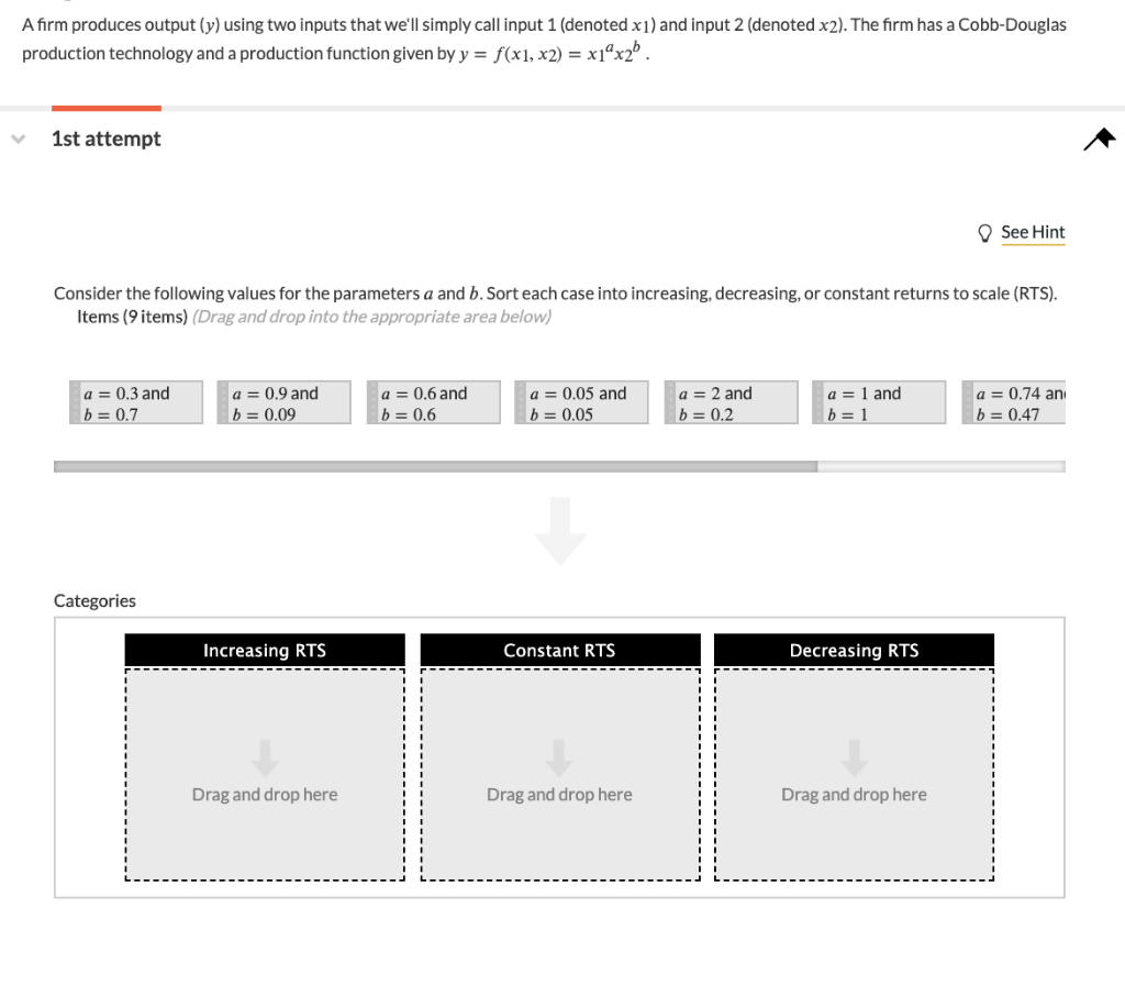 Solved A firm produces output (y) using two inputs that | Chegg.com