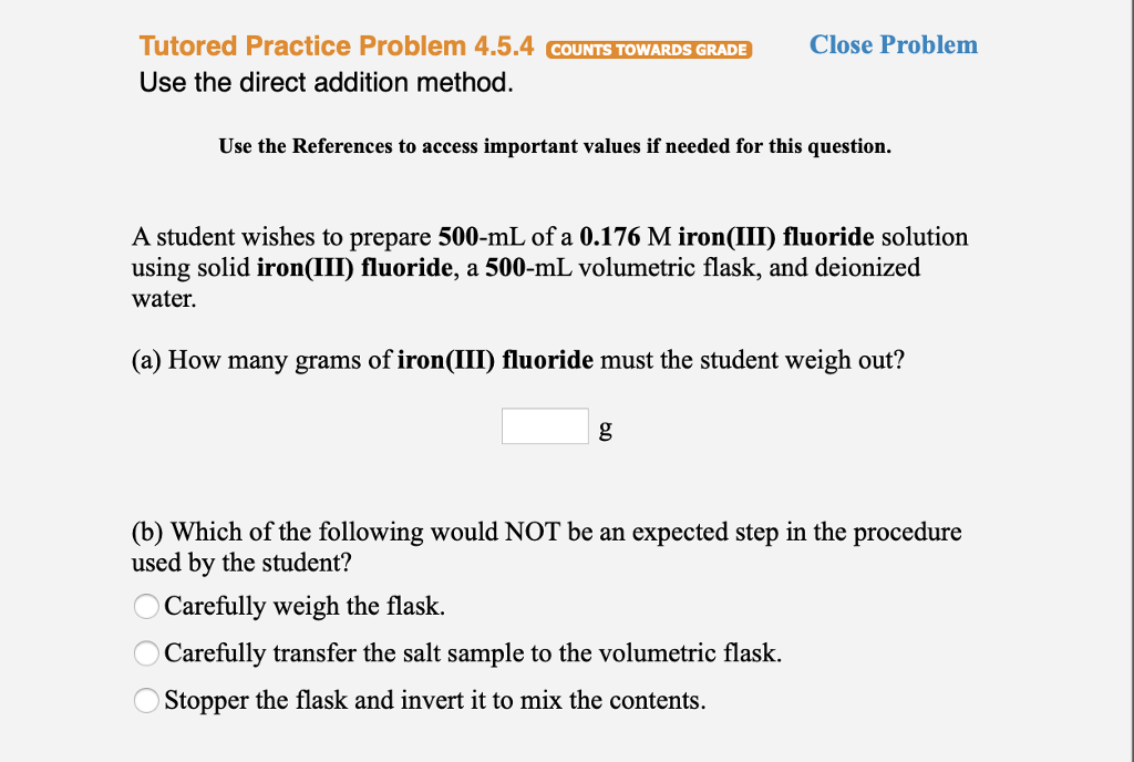 Solved Tutored Practice Problem 4.5.4 cOUNTS TOWARDS | Chegg.com