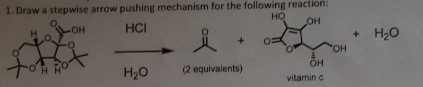 Solved 1. Draw a stepwise arrow pushing HCI mechanism for | Chegg.com