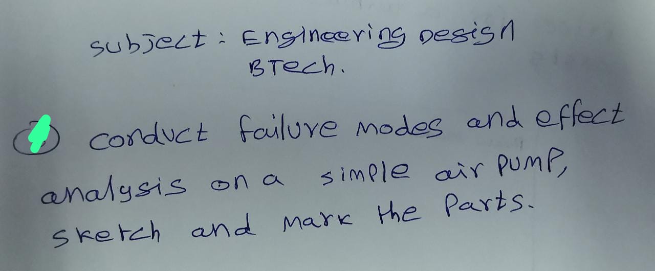 Solved subject: Engineering design BTech. (3) conduct | Chegg.com