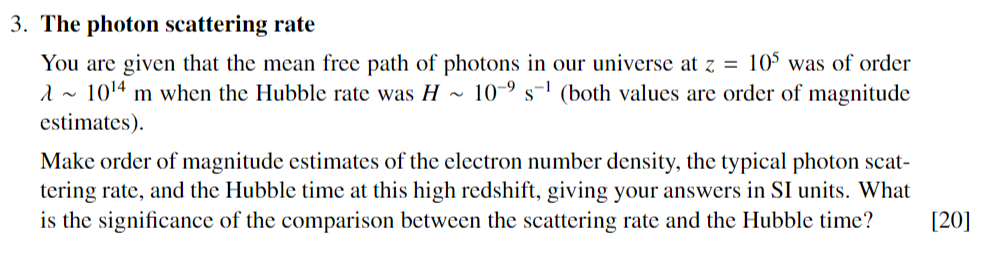 Solved The photon scattering rate You are given that the | Chegg.com