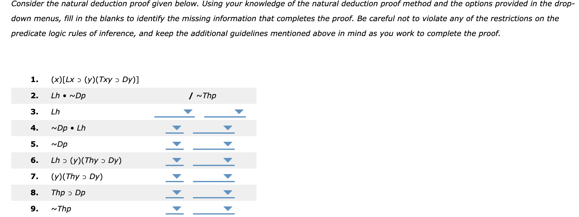 Solved Consider the natural deduction proof given below. | Chegg.com