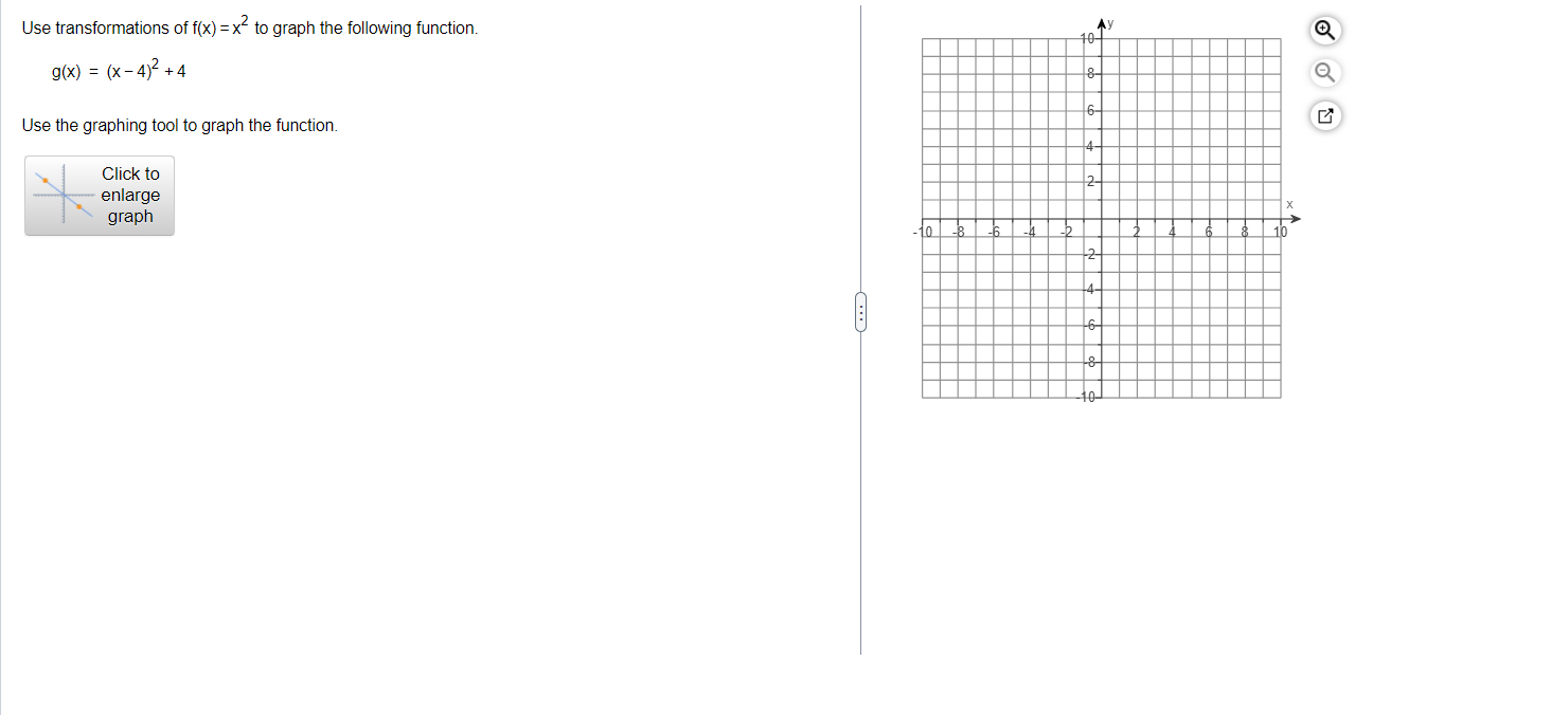Solved Use transformations of f(x)=x2 to graph the following | Chegg.com