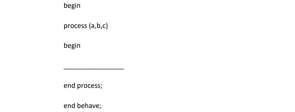 Solved C. Refer the following segment of VHDL program and | Chegg.com