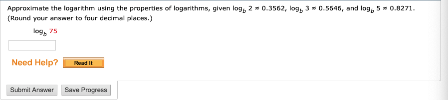 Solved Approximate the logarithm using the properties of | Chegg.com