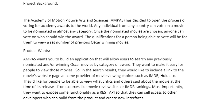 Solved code in JavaScript. Trying to use a movie website to | Chegg.com