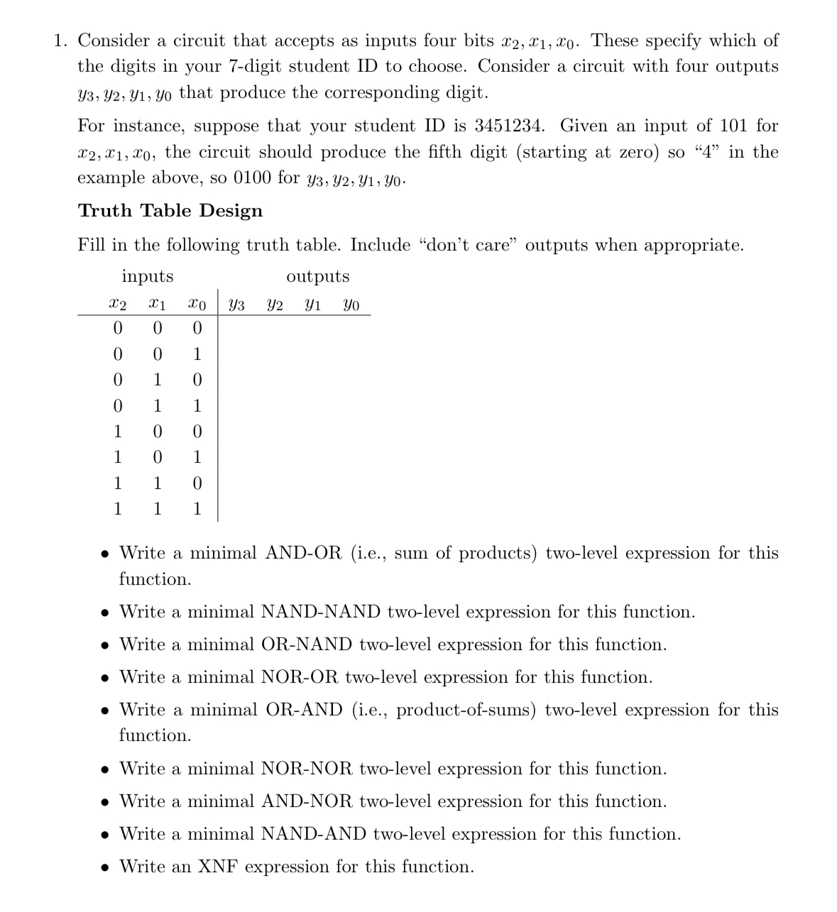 Solved Consider a circuit that accepts as ﻿inputs four bits | Chegg.com
