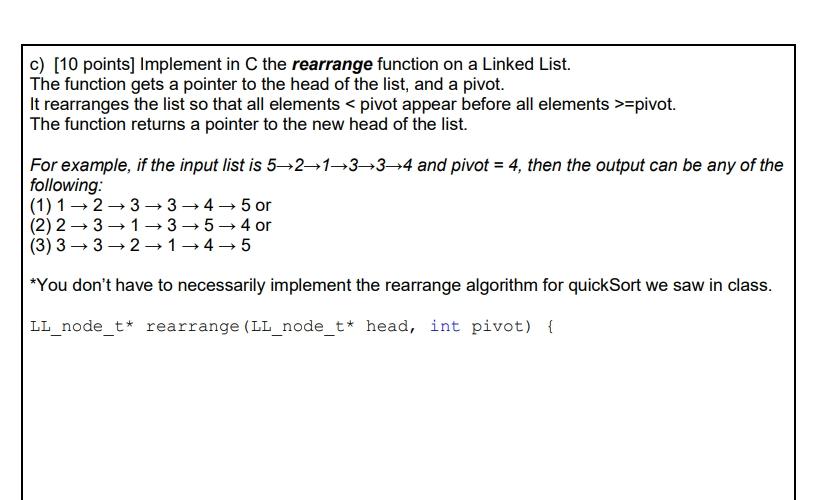 Solved Problem 2 [25 points] A node in a linked list of ints | Chegg.com