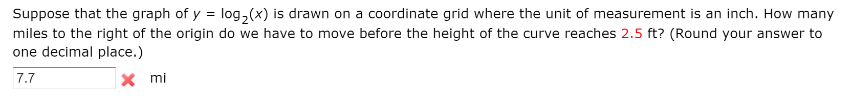 Solved Suppose that the graph of y = log2(x) is drawn on a | Chegg.com