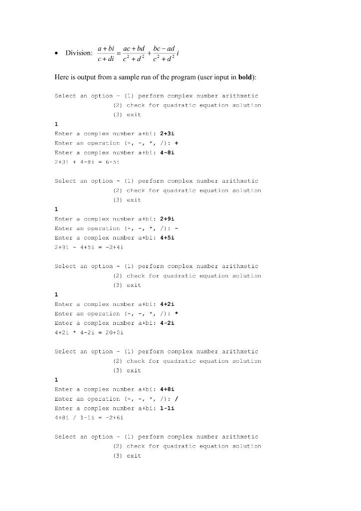 Solved 1. Create a class, called complex, for modeling | Chegg.com