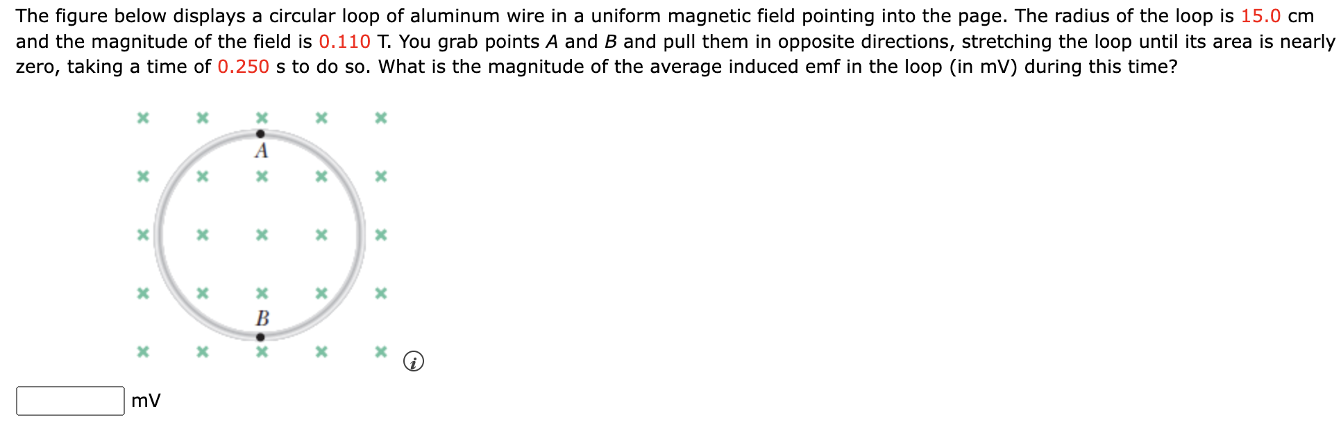 Solved The figure below displays a circular loop of aluminum | Chegg.com