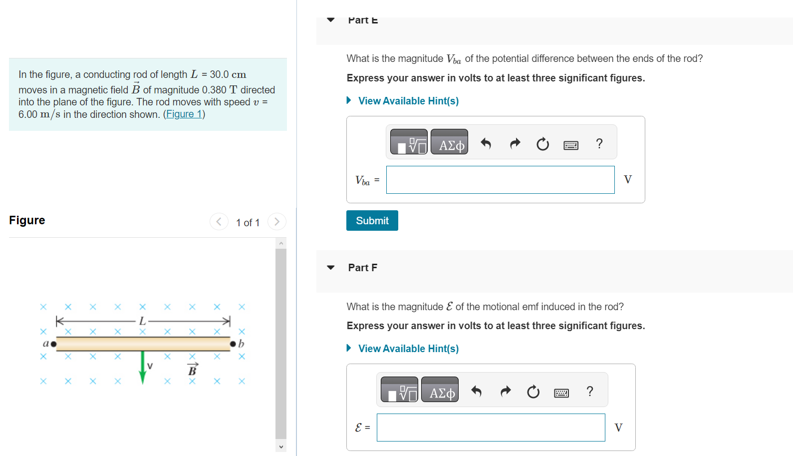 Solved What is the magnitude Vba of the potential difference | Chegg.com