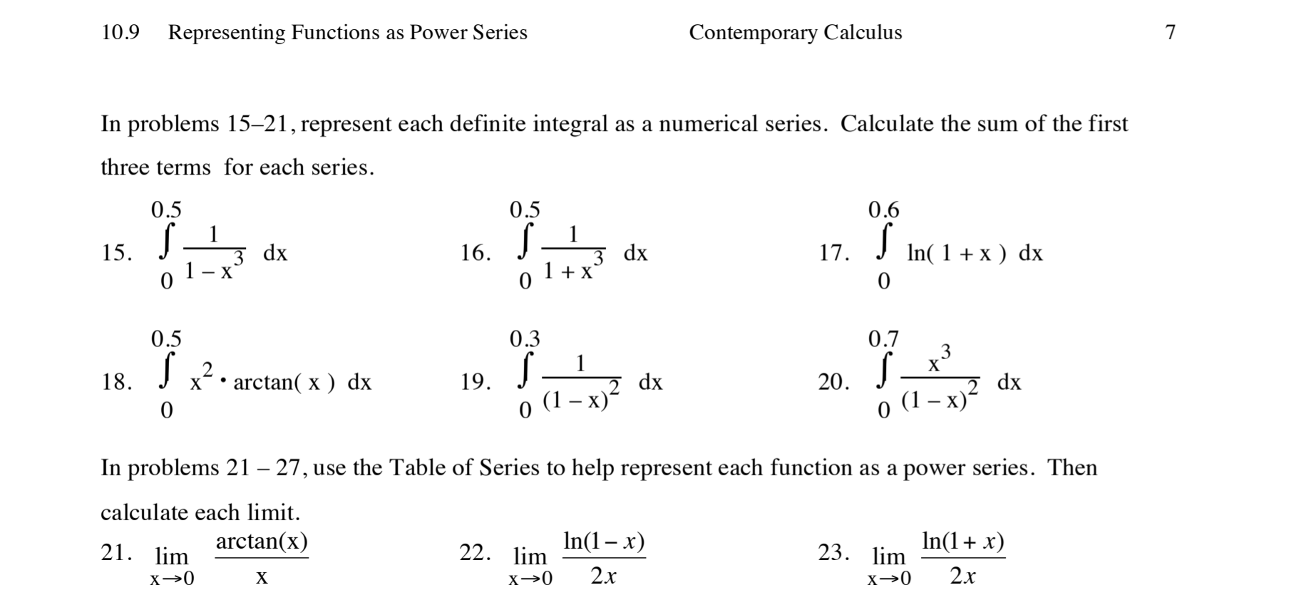 Solved 10.8 Power Series Contemporary Calculus 9 A power | Chegg.com