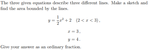 Solved The three given equations describe three different | Chegg.com