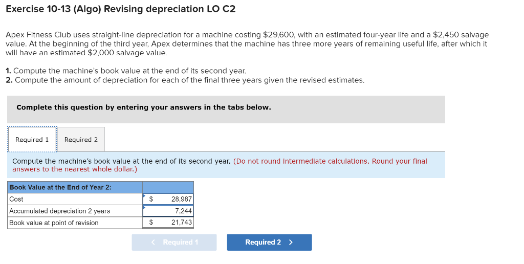 Solved Exercise 10-13 (Algo) Revising depreciation LO C2 | Chegg.com