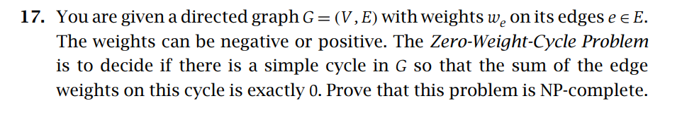 Solved 17. You are given a directed graph G = (V, E) with | Chegg.com