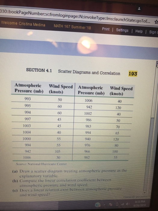 Solved 30. Hurricanes The data in the next column represent | Chegg.com