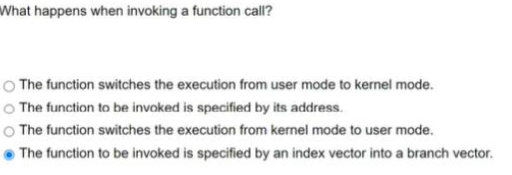 Solved What happens when invoking a function call?The | Chegg.com